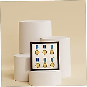 GAFOKI Box Medal Display Frame Multi Purpose Hanger Wood Easel Stand Desktop Decor Sports Medal Display Box Medal Frame Shadow Box Display Case Medal Holder Badge Photo Holder Metal Wood