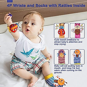 AZEN 20PCS Baby Toys 6 to 12 Months, Teething Toys for Babies 0-6 Months, Baby Toys 0-3 3-6 Months, Newborn Infant Toys 0-6 Months, Baby Rattles 0-6 Months