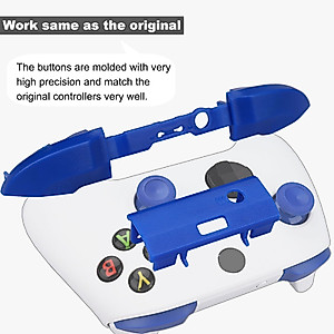 Ikpek 2 Pack Bumpers Replacement LB RB Button for Xbox Series X/S Controllers, Blue Shoulder Trigger Buttons Top Middle Bracket for Xbox Series Controller