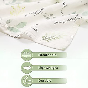 Mila Preemie Boutique Preemie Swaddle (35” x 35”) - Bamboo & Cotton Muslin Swaddle Blanket - Soft Preemie Swaddle Blanket - Neutral Preemie Swaddle Wrap for Small Newborn - Great Gift for Moms