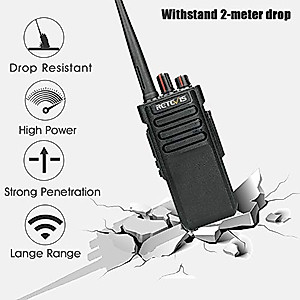 Case of 10,Retevis RT29 2 Way Radios Long Range 3200mAh Walkie Talkies Bulk VOX Security High Power Walkie Talkies Rechargeable for Warehouse,Construction