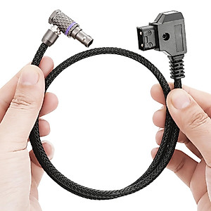 2-Pin Right-Angled to D-tap/P-tap Power Cable for Teradek/SMALLHD/ARRI/RED/TILTA/Paralinx/Preston/Hollywood/Switronix/Panasonic Cable Made with Super Soft wire17.3 inches