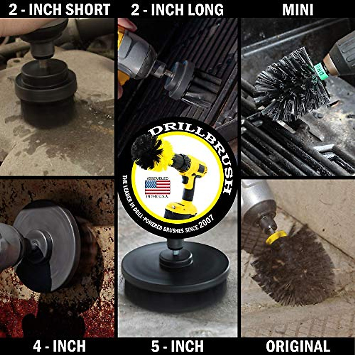 The Ultimate No-Wire Grill Brush Kit - BBQ Accessories - Drill Brush - Rust Remover - Cast Iron Skillet - Grill Cleaner - BBQ Brush - Grill Accessories - Grill Scraper - Electric Smoker - Gas Grill