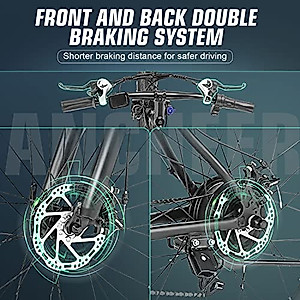 ANCHEER 26'' Gladiator Electric Bike for Adults 500W Ebike 20MPH Adult Electric Mountain Bike, 48V 10.4Ah Removable Lithium Battery, Cruise Control, Shimano 21S Gears, 3.5Hours Charge