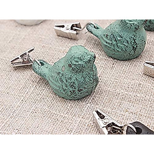 Funly mee (4PACK Vintage Tablecloth Weights on Clip Hangers,Pendant Tablecloth Weights kit with Green Bird, for Outdoor Garden Party Picnic Tablecloths Heavy.(Green)