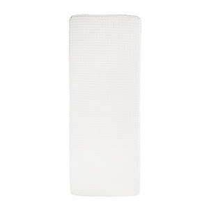 24"x59" Memory Foam Extra Long Bath Mat by Lavish Home - Woven Jacquard Fleece - White