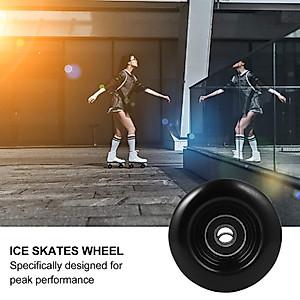VOSAREA 4Pcs Shoe Wheel Skates Accessories Skating Wheels ice Skates Wheel Roller bladse Wheels Wheel with Bearing Skates Bearings Wheels Inline Hockey Wheels pu Double Row Skateboard