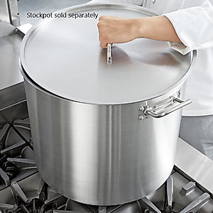 TrueCraftware-100 qt. Stainless Steel Stock Pot Lid 20-3/8" Diameter x 5/8" Thickness- Heavy Duty Stock Pot Cover Stew Pot Simmering Pot Soup Pot Lid for Soup Pasta Vegetable Oven Safe & NSF Certified