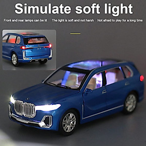 1/24 BMW X7 SUV Model Car Toy Diecast Toy Cars, Zinc Alloy Pull Back Toy car with Sound and Light for Kids Boy Girl Gift，Birthday Presents, Collectibles.