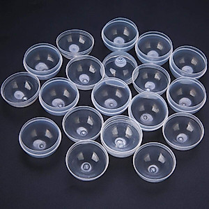 Zonster 10pcs Clear Plastic Balls Empty Round Clear Capsules for Toy Gumball Machines Small Containers Surprise