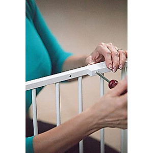 Dreambaby Arizona Extenda Baby Safety Gate - Hardware Mounted Gates - with Adjustable Width from 26.75-44 inches - White - Model L2164BB