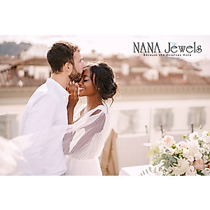 NANA Jewels 3.00ct Pure Brilliance Zirconia Engagement Ring Wedding Set Round Brilliant Cut Solitaire in Silver Size 7