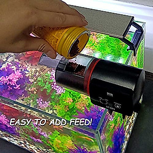 Moisture-Proof Electric Auto Fish Food Feeder Timer Dispenser for Aquarium or Fish Tank, Auto Feeding on Vacation or Holidays，USB Rechargeable (LY-019)