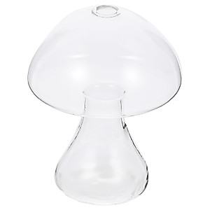 BESPORTBLE 1PC Mushroom Glass Vase Flower Planter Vase Transparent Terrarium Vase Container for Hydroponic Plants Home Dorm Garden Decor (Style2)