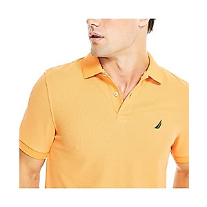 Nautica Men's Sustainably Crafted Classic Fit Deck Polo,Melon Sugar,L