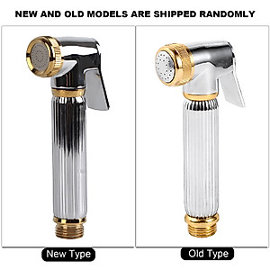 Handheld Bidet Sprayer, Bathroom Brass Shattaf Cloth Diaper Sprayer Toilet Spray Shower Head, Handheld Toilet Water Sprayer with Sprayer Function