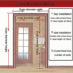 LEOSXA Wood Bamboo Beaded Curtain,Bamboo Beaded Curtain for Doorway,Partition Door Fly Beads Curtain,Wall Hanging Room Divider,Curtains Privacy Screen,for Home Doorways,Custom (120 Strand