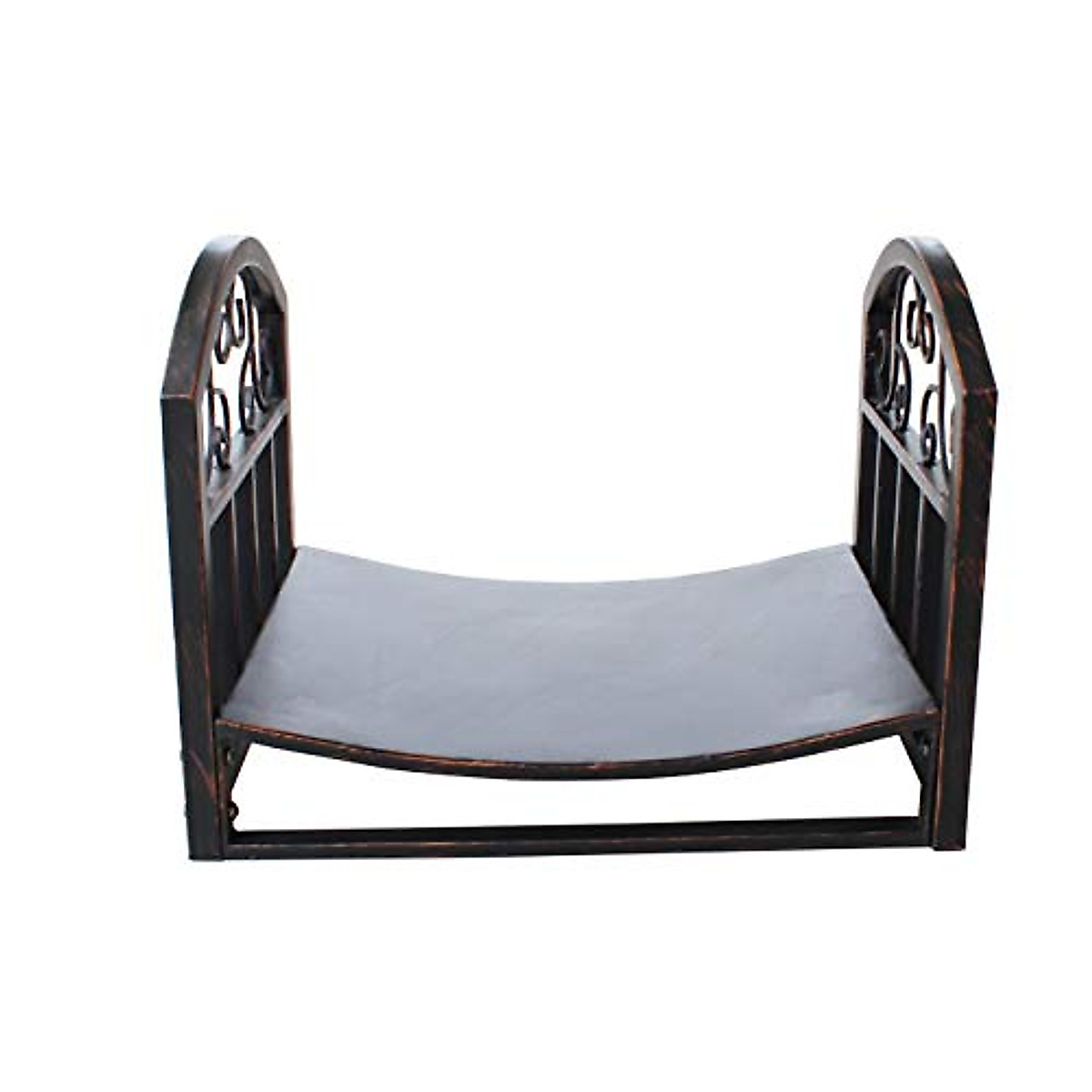 Everflying Wrought Iron Log Rack, Firewood Storage Holder, Heavy Duty Log Bin, Fireside Log Carrier for Fireplace Stove Accessories