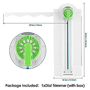 12-Shapes in 1 Craft Paper Edge Cutter,Paper Dial Trimmer Dial Trimmer With Measurements Paper Cutter Machine for Scrapbooking Decorative Wave Edges Cutting Tool Zig Zag Cutting Tool for Photo Card