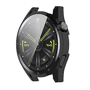 Screen Protector Cases Compatible with Huawei Watch GT3 Soft TPU Case Smartwatch Accessories TenCloud Covers Scratched Resistant Full Protective Cover for Watch GT 3 (46mm, 6Colors)