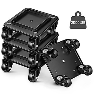 【Upgrade Large】KEDSUM Furniture Dolly with Baffle, 2000LBS Furniture Movers with 4 Wheels, Thickened Steel Panel Heavy Duty Dolly, Easy Sliders Dolly for Moving Appliances, Refrigerators, Sofa, Piano