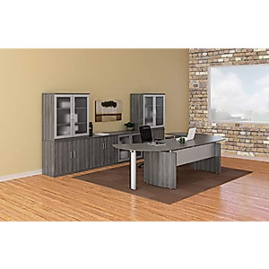 Mayline MSCLGS Medina 2-Door Storage Cabinet, 36"W, Gray Steel Laminate