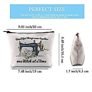 Sewing Makeup Bag Sewing Machine Theme Gift I Sew A Piece of My Heart Into Every Quilt I Make Sewing Addicts Gift for Costume Designer (Beautiful Things Bag)