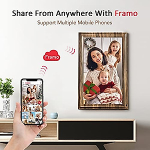 16 Inch Large Digital Picture Frame, Canupdog Digital Photo Frame with 32GB Storage Wall Mountable, Auto-Rotate, Motion Sensor Share Photo Video via App