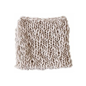 Coberllus Newborn Baby Photo Props Blanket Handmade Knitted Twist Wrap Posing Aid Backdrops For Boy Girls Photography Shoot (Creamy-Grey)