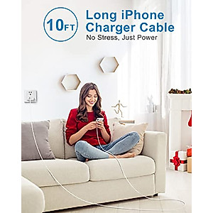iPhone 14 13 12 11 Fast Charger[Apple MFi Certified], 2-Pack Apple Fast Charger 10FT Long USB-C to Lightning Cable with 20W USB C Wall Charger Block for iPhone 14/13/12/11 Pro Max/Mini/XS/XR, iPad