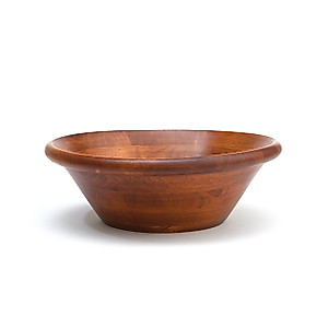 Lipper International Cherry Finished Round Rim Bowl for Salads or Fruit, 12" Diameter x 4" Height, Single Bowl