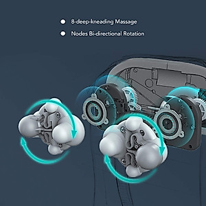 Neck Shoulder Massage with Soothing Heat, Electric Shiatsu Back Massager 3D Deep Tissue Kneading Massagers for Full Body Muscle Pain Relief Relax, Christmas Birthday Gift, Black