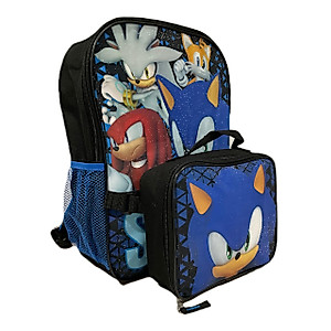 Sonic Full Size 16 Inch Backpack with Detachable Lunch Box