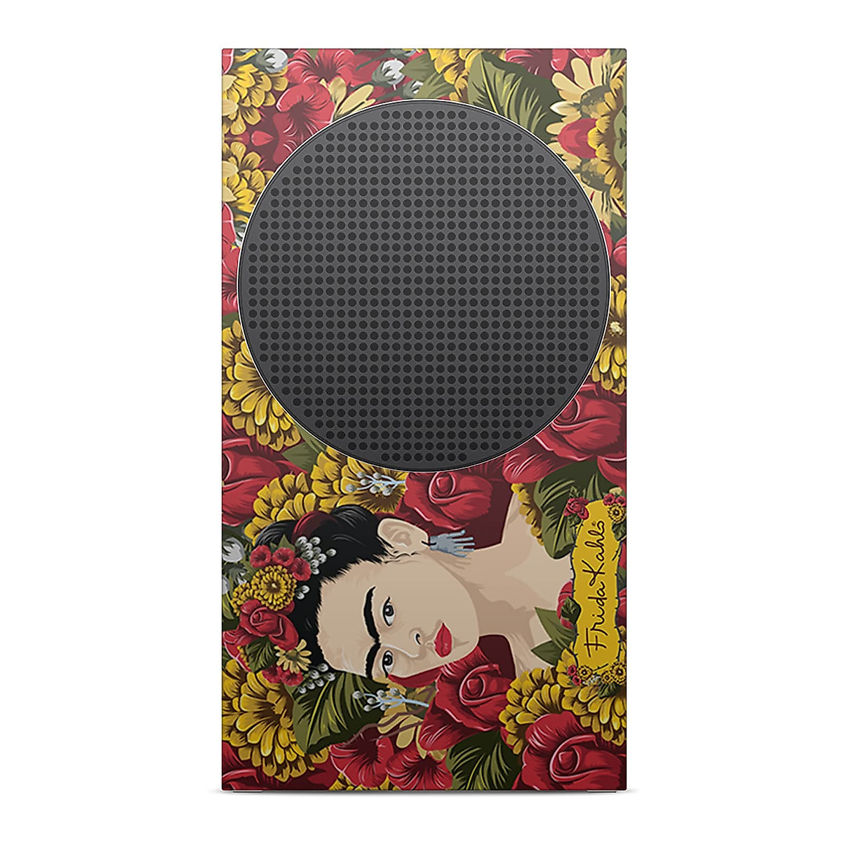 Head Case Designs Officially Licensed Frida Kahlo Portrait Pattern Floral Vinyl Sticker Gaming Skin Decal Cover Compatible With Xbox Series S Console and Controller Bundle