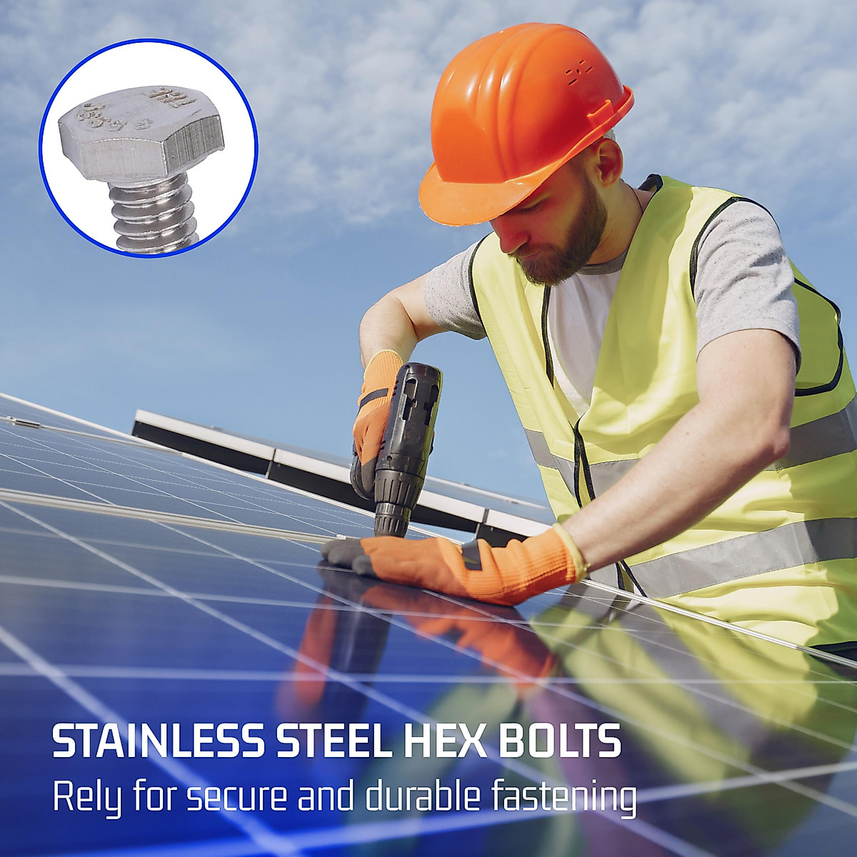 Bolt Dropper 1/4"-20 x 1 Stainless Steel Hex Head Bolts (100 pc) - 18-8 (304) Stainless Steel, Corrosion-Resistant - Heavy-Duty for Marine, Outdoor and Indoor Use - Coarse Thread Fasteners