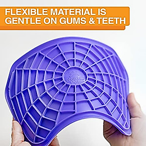 Neater Pets - Neat-LIK with Mess-Proof Tray Keeps Floors Clean - Slow Feeding Pad for Dogs & Cats - Relieves Anxiety & Cures Boredom - Fill Licking Pad with Treats & Food (Purple & Gunmetal)