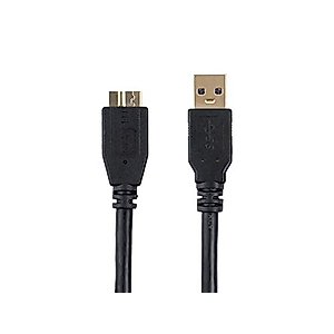 Monoprice Select Series USB 3.0 A to Micro B Cable, 1.5' (113752) Black