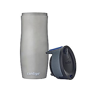 Contigo West Loop Autoseal Travel Mug, Stainless Steel Thermal Mug, Vacuum Flask, Leakproof Tumbler, Coffee Mug with BPA Easy-Clean Lid, 470 ml, Stainless Steel