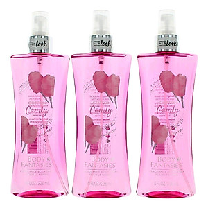 Parfums De Coeur Cotton Candy by Body Fantasies, 3 Pack 8 oz Fragrance Body Spray women