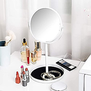 Ettori Shower Mirror Fogless for Shaving with Razor Holder, 1X and 5X Makeup Mirror Dual Sided Vanity Mirror