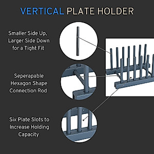 Over The Sink Dish Drying Rack, 2pc Set, With Foldable Roll Up Dish Drying Rack & Compact Plate Holder. Space Saving Collapsible RV Dish Drainer, Sink Dish Drying Rack for Small Kitchen Counter