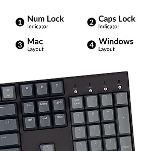 Keychron K10 Full Size 104 Keys Bluetooth Wireless Mechanical Gaming Keyboard for Mac Windows with Gateron G Pro Red Switch, Multitasking/White LED Backlight/USB C Wired Computer Keyboard
