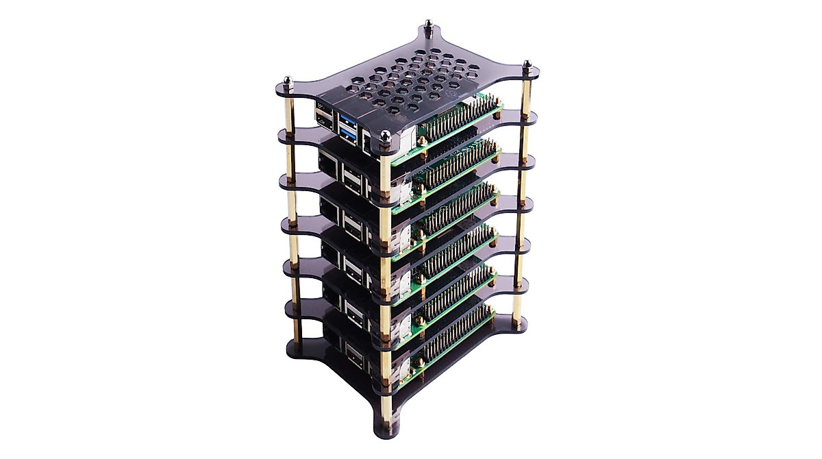 GeeekPi 6-Layer Raspberry Pi Cluster Case with Heatsinks
