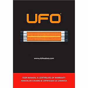 UFO S-15 Wall Mounted Infrared Heater | 1500-Watt | Thermostat | Energy Efficient Heater