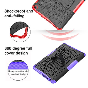 Boskin for Kindle Fire hd 8 / hd 8 Plus case 2024 2022 2020 Release 14th 12th 10th Generation Kickstand Heavy Duty Shockproof Cover (Blue)