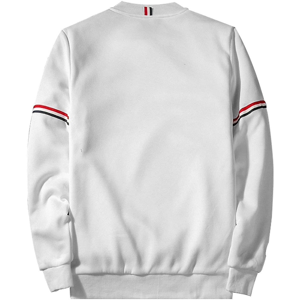 TUVEKE Men's Lightweight Jackets White Mens Bomber Jackets Spring Fall Full-Zip Polar Fleece Jacket Casual Outwear Coat XL