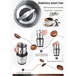 CZDYUF Household Small Mini Stainless Steel Portable Coffee Grinder household kitchen appliances portable