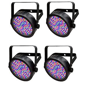Chauvet 56 Light Emitting Diode Digital Multiplex Battery Powered Slim Par Can Stage Pro DJ Lighting Effects for Party Needs, Green and Red