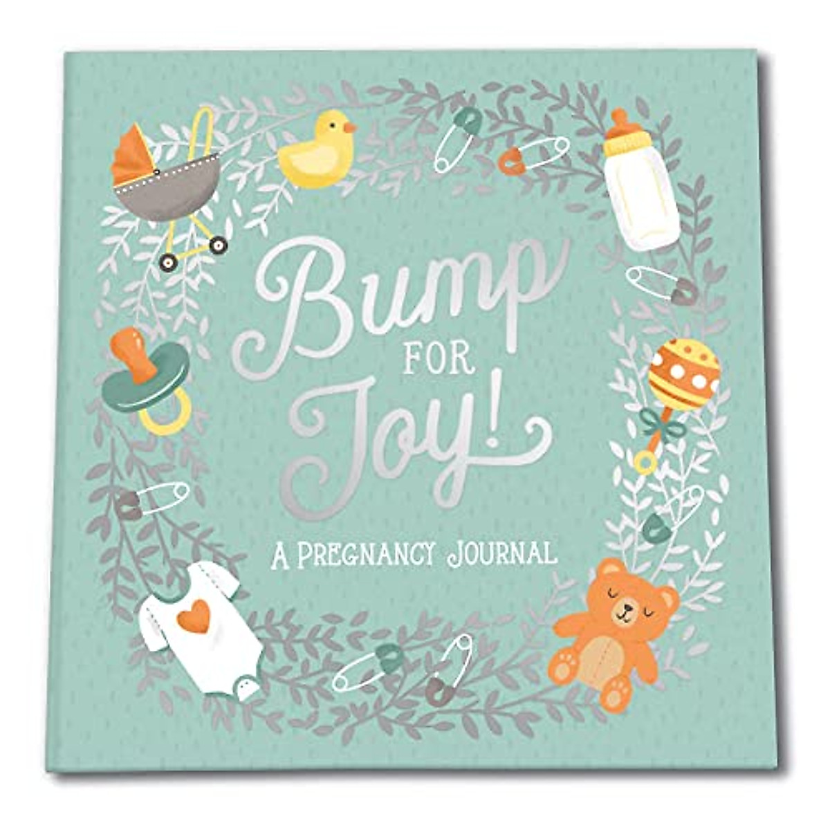 Guided Pregnancy Journal by Studio Oh! - Bump for Joy - 9" x 9" - Beautifully Illustrated Hardcover Journal with Storage Pockets Creates a Keepsake of Maternity Memories