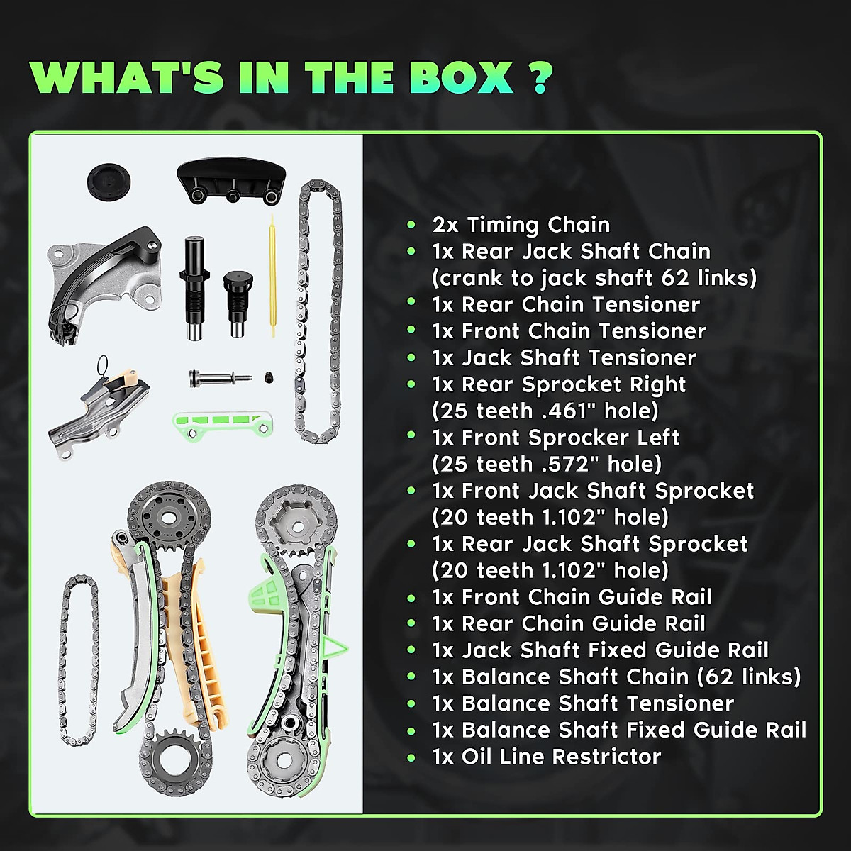 SCITOO TK428TK4090 Timing Chain Kit Chain Tensioner Sprocket Chain Guide Rail fits for 97-09 for Ford Explorer for Mazda B4000 for Mercury Mountaineer